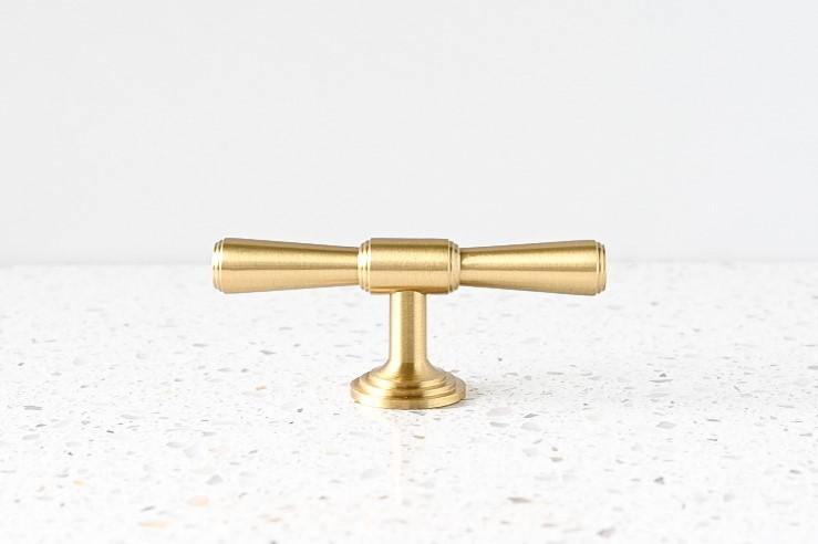 Neve Brass Cabinetry T Handle - Little Swagger – Little Swagger Australia